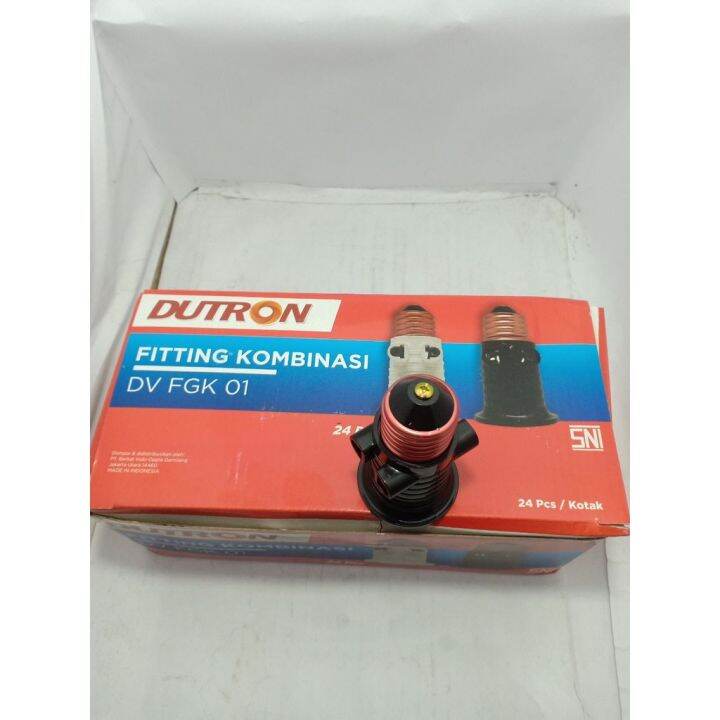 DUTRON Fitting Kombinasi Hitam / Tempat Lampu / Dudukan Lampu / Fitting ...