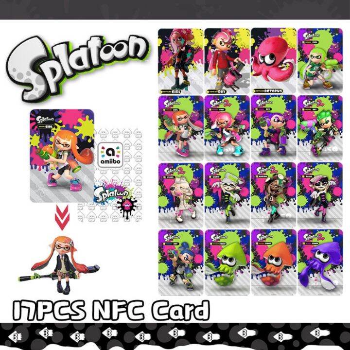 17pcs Splatoon 3 2 1 Universal Card Jet Crossover Card NFC Amiibo Card ...