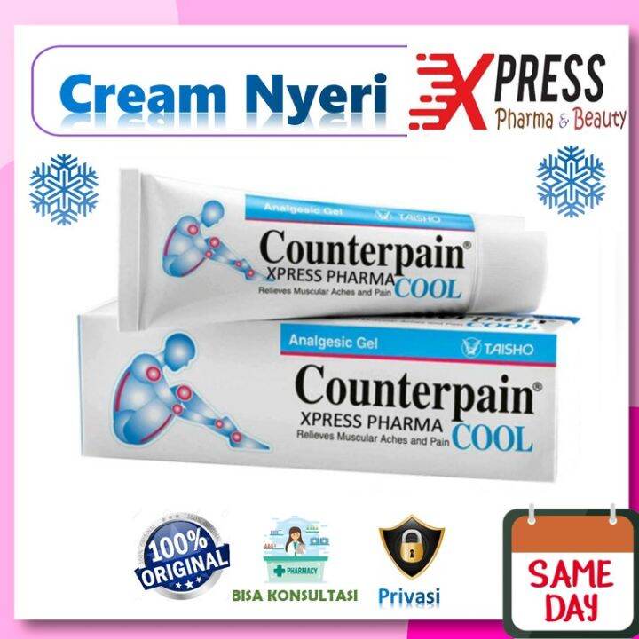 ⚡XPRESS⚡ Counterpain Cool 60 gr Biru Conterpain | Lazada Indonesia