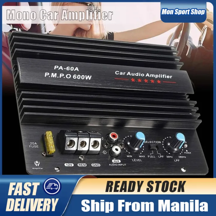 New 12V 600W PA-60A Speaker Subwoofer Bass Module High Power Car Audio ...