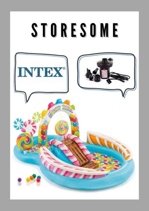 Intex 57149 Candy Zone Play Center Fun Inflatable Swimming Pool With ...