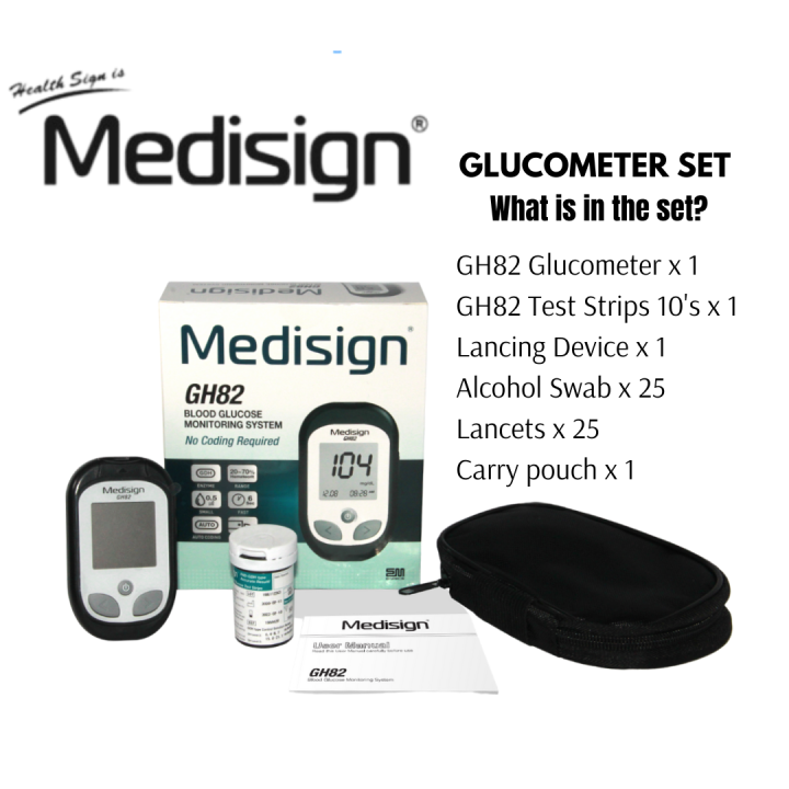 MEDISIGN GH82 Blood Glucose Monitoring System | Lazada