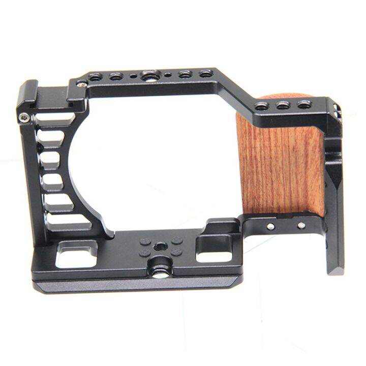 Camera Cage for Sony A7C Camera with Wooden Handle Protection Frame ...