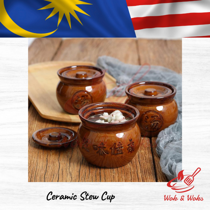 Ceramic Mini Stew Pot / Cawan Rebus Dengan Penutup Seramik | Lazada