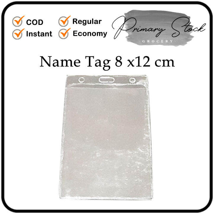 Name Tag Plastik Potrait 8 x 12 cm Plastik Panitia Plastik Kartu Nama ...