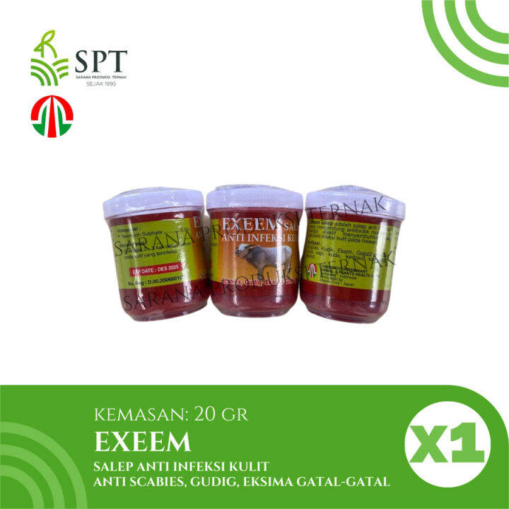 EXEEM 20 G SALEP ANTI INFEKSI KULIT UNTUK HEWAN TERNAK SAPI | Lazada ...