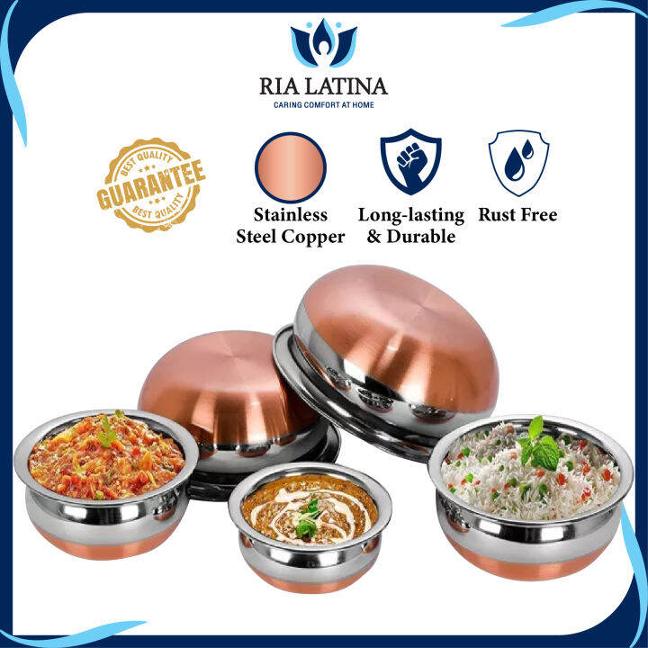 Stainless Steel Copper Bottom (Paruppu Chatti/ பருப்பு சட்டி) Cooking ...