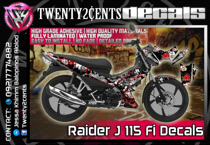 raider j 115 fi decals naruto akatsuki | Lazada PH