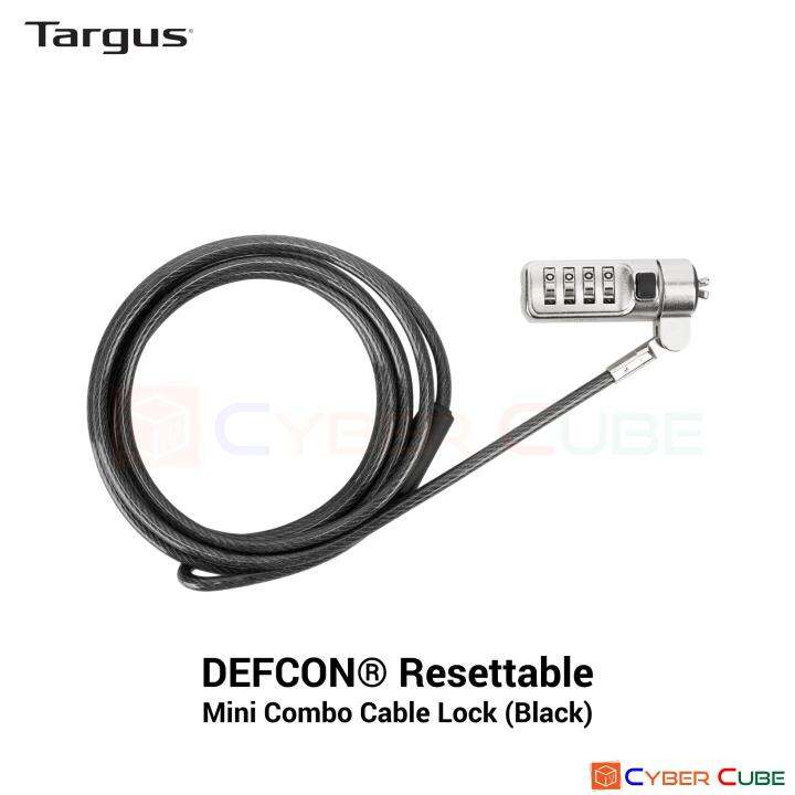 Targus ASP66APX DEFCON N-CL Combo Cable Lock (Noble Slot) สายล็อคโน๊ต ...