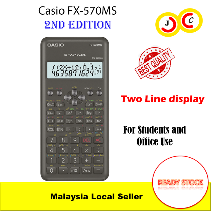 CASIO Scientific Calculator FX-570MS 2nd Edition Mathematical Functions ...
