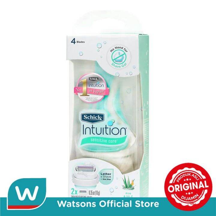 SCHICK Intuition Sensitive Care Shaver Kit 1 Razor +2 Blades 10g ...