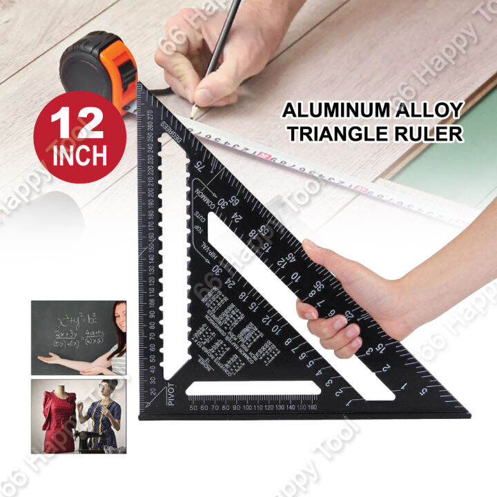 Aluminum Alloy 7inch 12inch Angle Ruler Black Protractor Framing ...