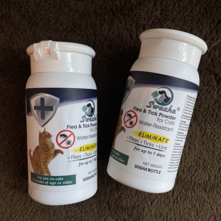 Swache Flea and Tick Powder For Cats (50gm) Water Resistant | Lazada