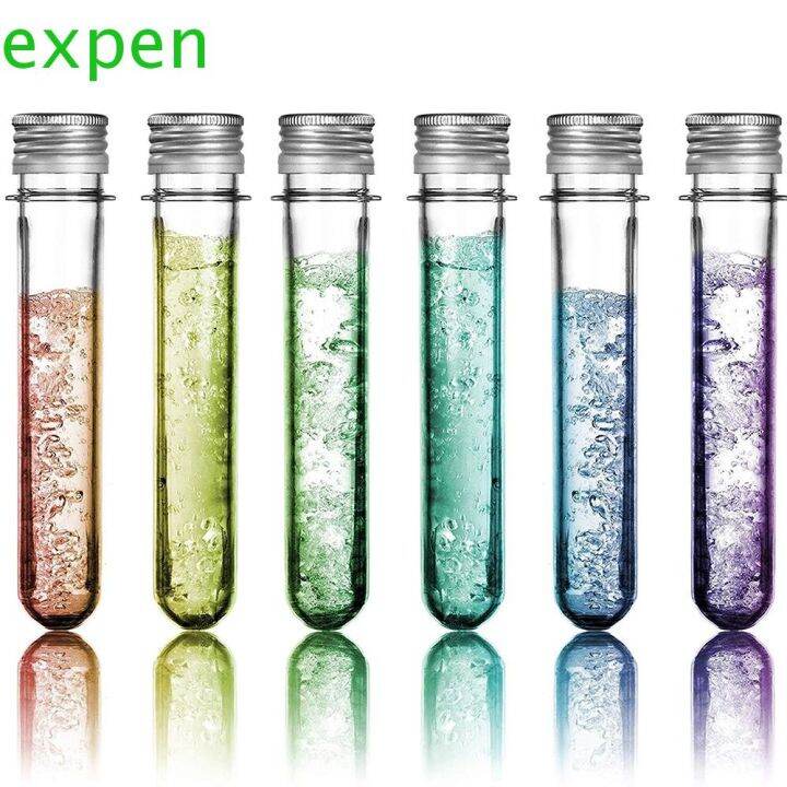 Expen หลอดทดลอง แบบพลาสติกใส เติมได้ พร้อมฝาปิดอลูมิเนียม 25 ชิ้น ...