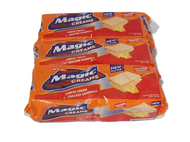 Jack N Jill MAGIC Creams,Cheese Flavored Cream Cracker Sandwich (pack of 3 x 280 grams) - inside ...