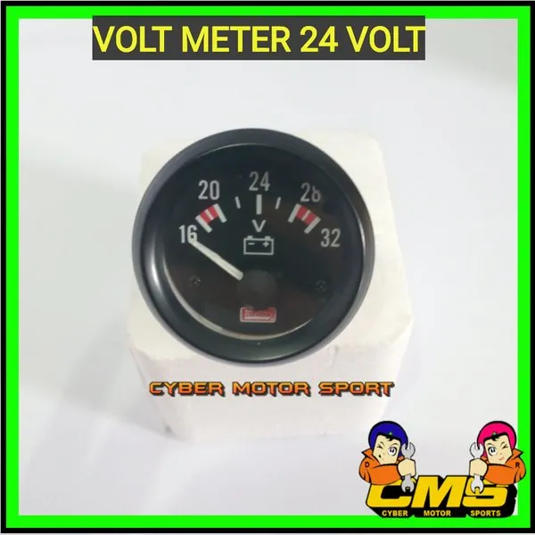 Volt meter 24 volt . indikator voltase aki 24v . gauge volt meter ...