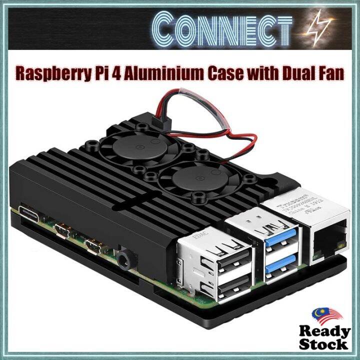 Raspberry Pi 4 Model B Aluminium Casing with Dual Fan | Lazada