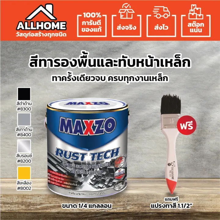 (Promotion+++ ) แปรงทาสี 1.5" สีกันสนิม MAXZO Rust Tech สีทาเหล็ก 2 IN ...