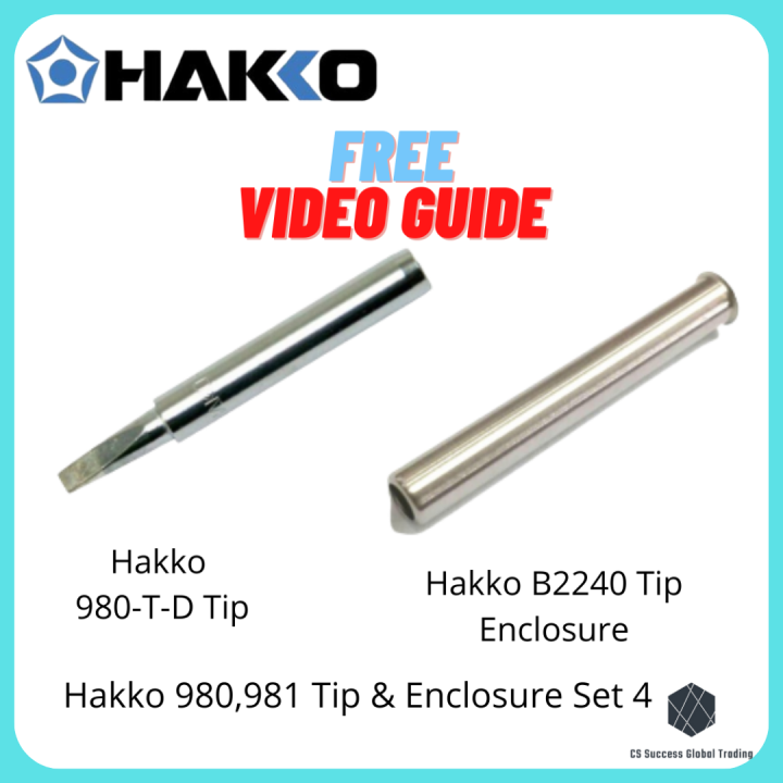 🔥Hot Product🔥 Hakko 980,981 Tip & Enclosure Set 4 (HAKKO 980-T-D Tip + Hakko B2240 Tip Enclosure ...