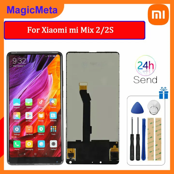 MagicMeta Original LCD สำหรับ Xiaomi Mi Mix 2/2S เปลี่ยนหน้าจอสัมผัส LCD และ Digitizer Assembly ...