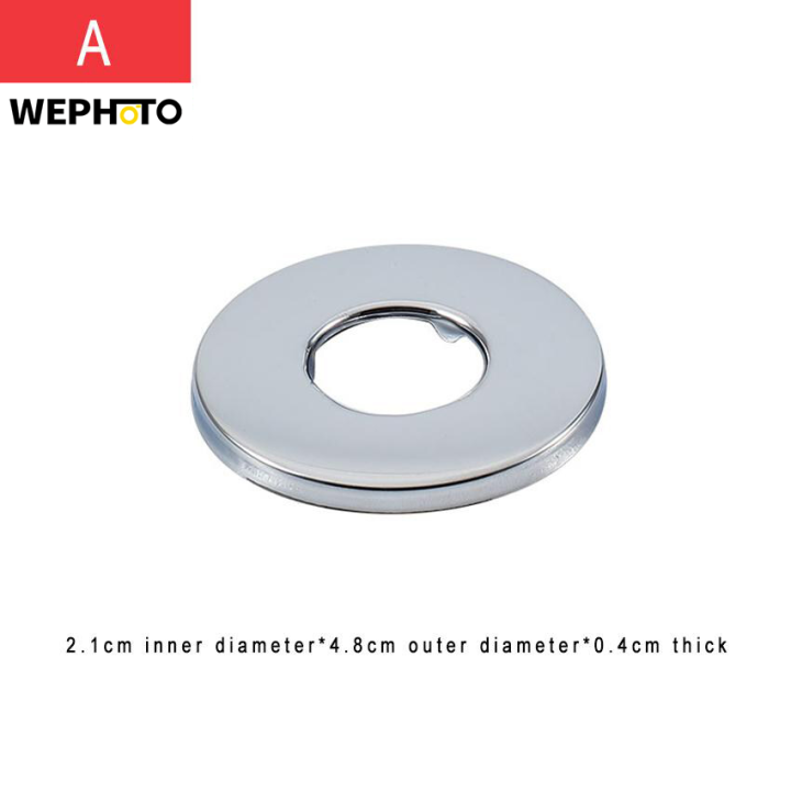 WEPHOTO Round Faucet Shower Stainless Steel Embellish Cover to Hide The ...