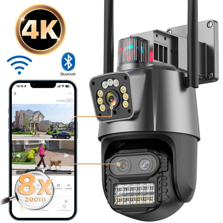 VINOVO ICSEE XM R13 PLUS Triple Lens Outdoor 9MP CCTV Camera Wifi 360 ...