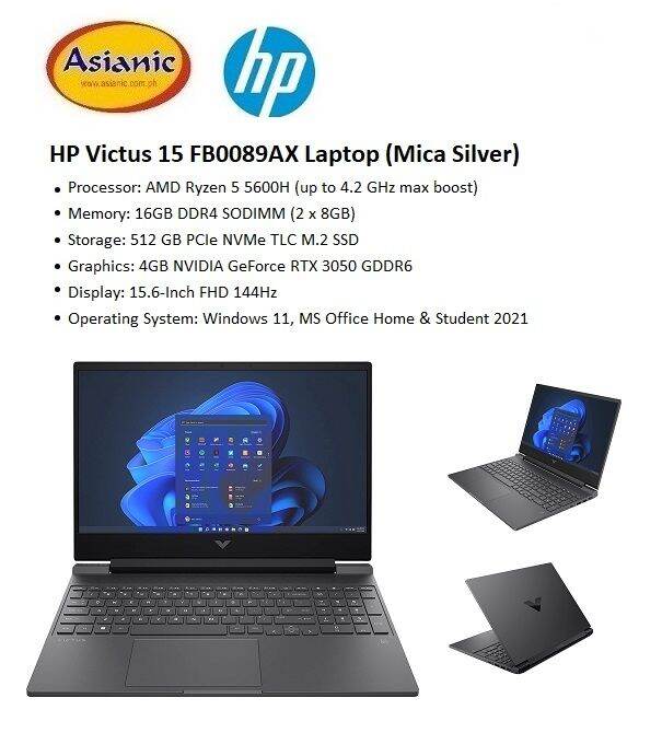 Hp Victus 15 FB0089AX Laptop (Mica Silver) | Lazada PH