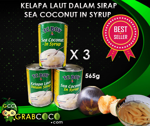 Sea Coconut In Syrup | Kelapa Laut Dalam Sirap (3 CANS IN A BOX) | Lazada