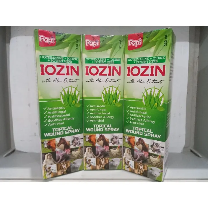 Papi Iozin Wound Spray for dogs and cats 120mL♀ | Lazada PH