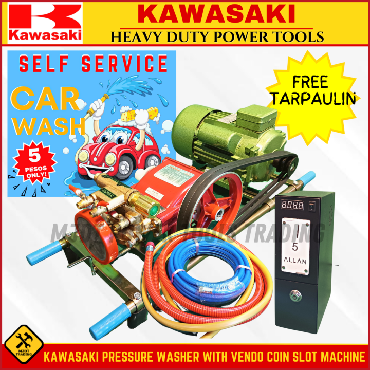 5 Peso Vendo Carwash: Kawasaki Belt-Type Pressure Washer with Vendo ...