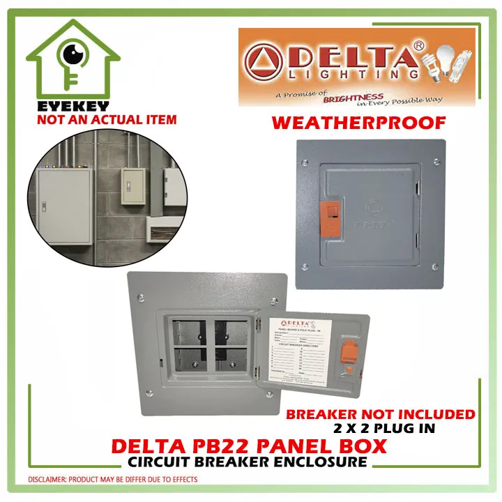 Delta Panel Box Plug In Circuit Breaker Enclosure Branches 2 PB22 ...