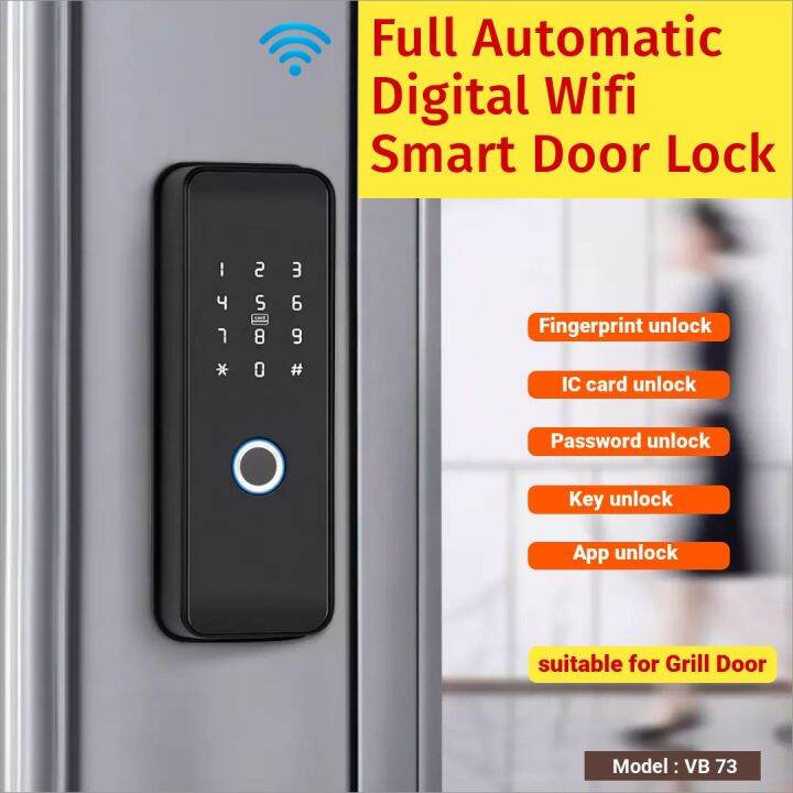 Full Automatic Digital Wifi Smart Door Lock ( Installation Option only for Klang Valley ...