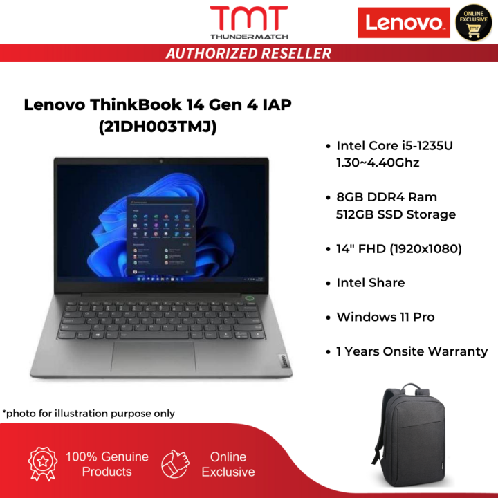 Lenovo ThinkBook 14 Gen 4 IAP Laptop 21DH003TMJ | i5-1235U | 8GB Ram ...