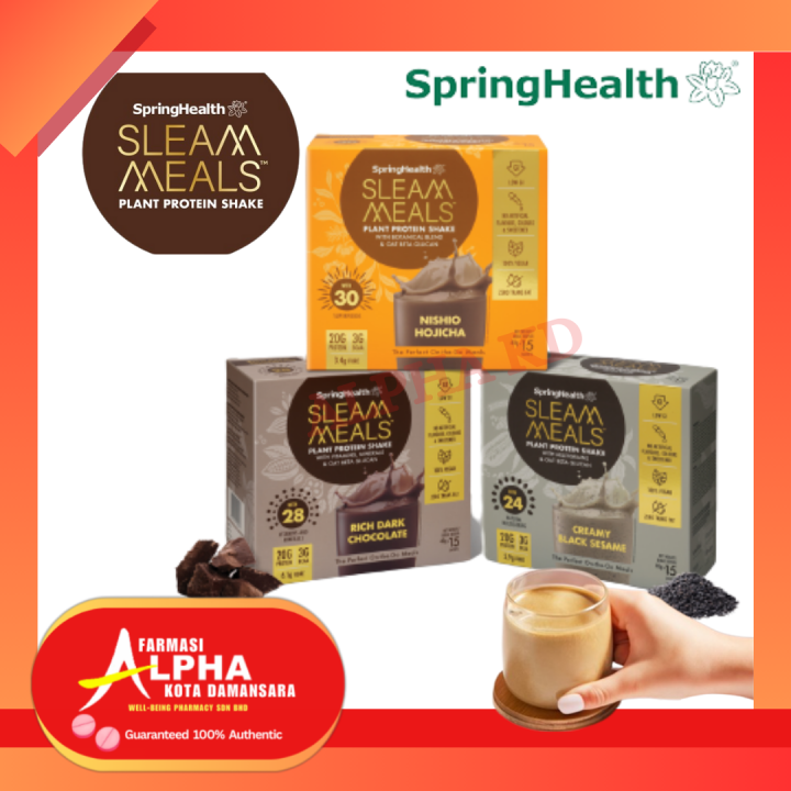 💪🏻🎀SpringHealth Sleam Meals Plant Protein Shake 15`Sachets [Chocolate ...