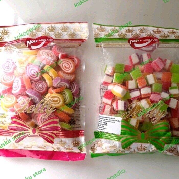 permen jelly naraya/permen jelly roll 400gr/permen jelly lapis 400gr ...