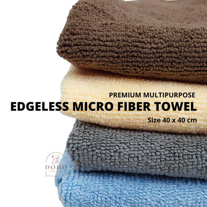 PREMIUM EDGELESS MICRO FIBER TOWEL 40x40 / Kain Lap Microfiber | Lazada Indonesia
