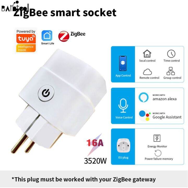 Bathtool 16A Tuya Soket Monitor Listrik Stop Kontak Zigbee EU Colokan ... Bathtool 16A Tuya Soket Monitor Listrik Stop Kontak Zigbee EU Colokan ...