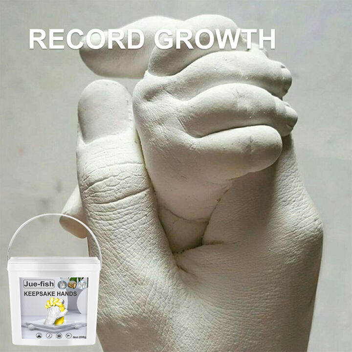 Bangqi Home Decor DIY Plaster figurines Mold 3D Hand Foot Print Mold ...