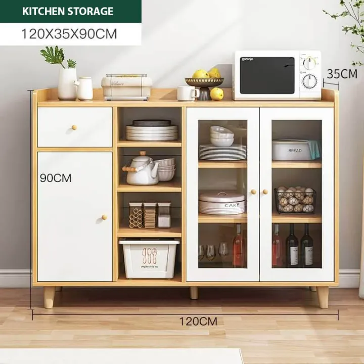 Furniture Kitchen Dinnerware Cabinet 120cm for Teacups and Plates ...