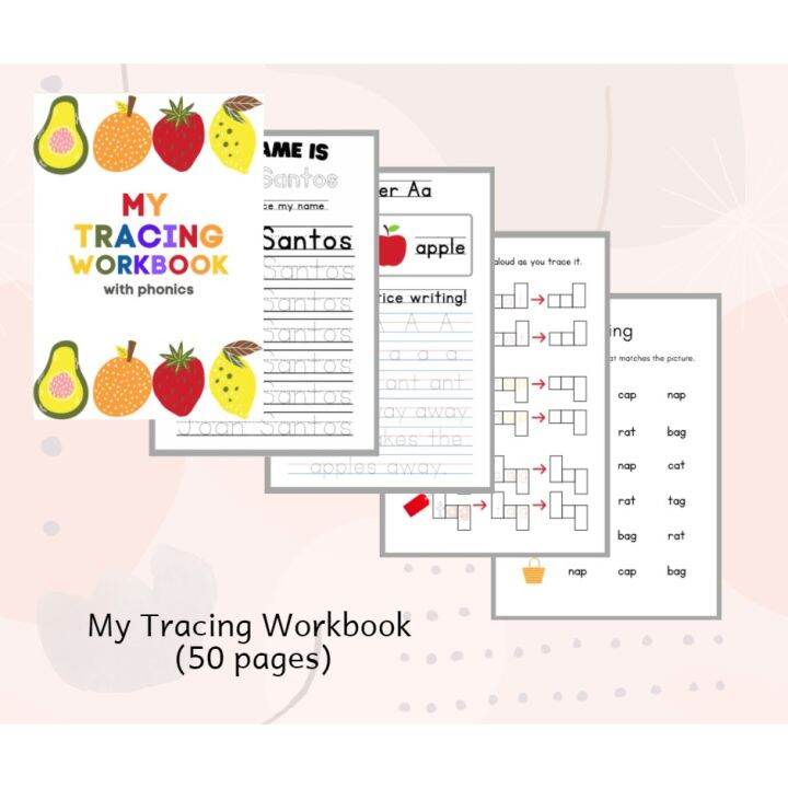 Tracing Workbook with phonics with free soft copy of your child's name ...