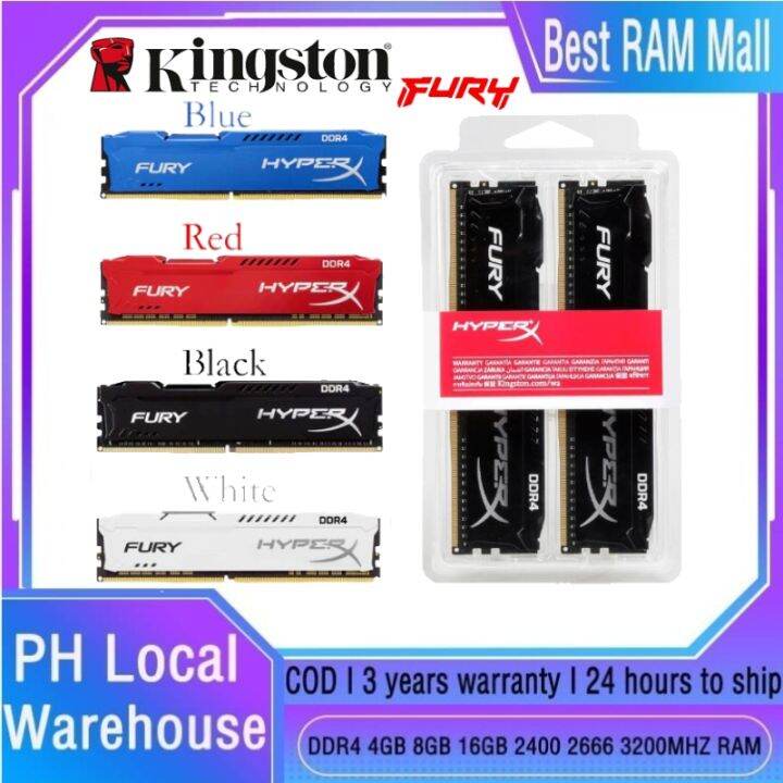 Local 24H Ship Kingston Hyperx DDR4 RAM 16GB/32GB 2PCS Kit 2400MHz/2666MHz/3200MHz DIMM Desktop ...