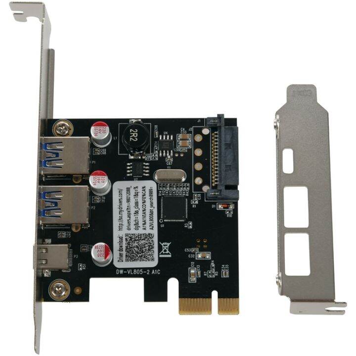 Usb 3.1 Type C Pcie Expansion Card Pci-E To 1 Type C And 2 Type A 3.0 ...