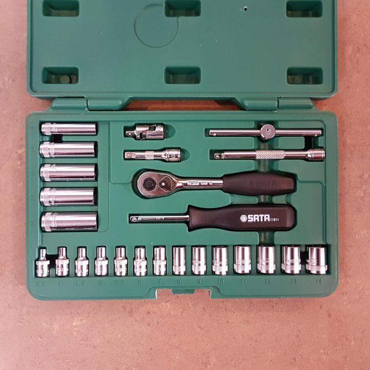SATA 09001 Socket Set 25pc, 1/4" Metric ID558475 | Lazada