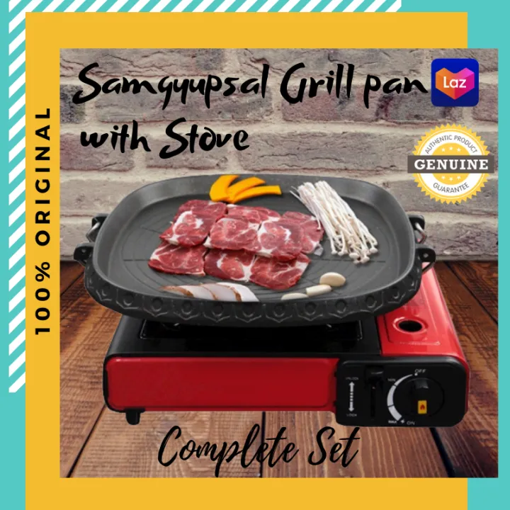 samgyupsal grill pan Set with stove samgyupsal griller samgyupsal grill ...