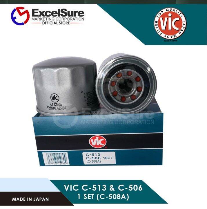 VIC Oil Filter Set (C-513 & C-506) Isuzu (C-508A) | Lazada PH