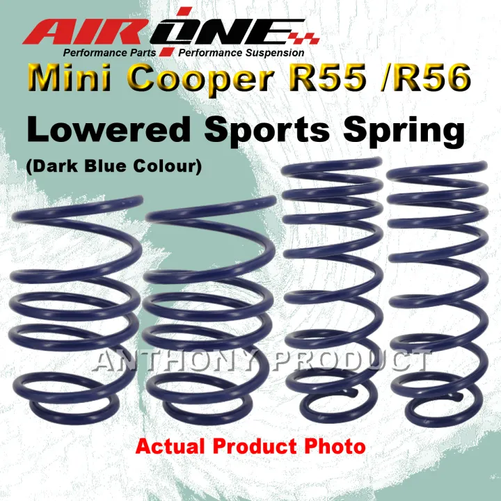 AIRONE Mini Cooper R55 R56 F56 Lowered Sport Coil Spring (Blue Colour ...