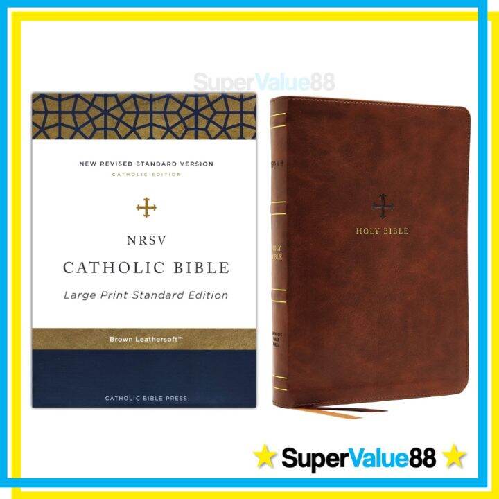 NRSV Large Print Catholic Bible (Premium Brown Leathersoft), Deluxe ...