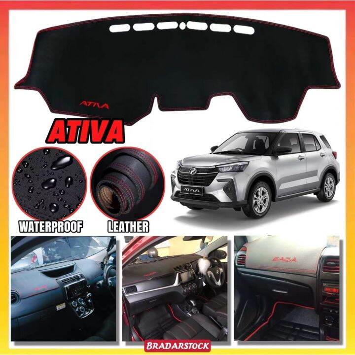 PERODUA ATIVA LEATHER DASHBOARD COVER Leather Car Dashmat Carpet Mats ...