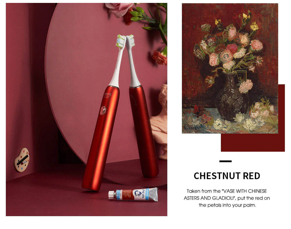 Xiaomi Soocas X3U Red Van Gogh Sonic Electric Toothbrush สีแดง ...