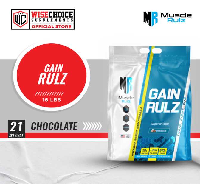 MUSCLE RULZ GAIN RULZ 16 LBS CHOCOLATE | Lazada PH
